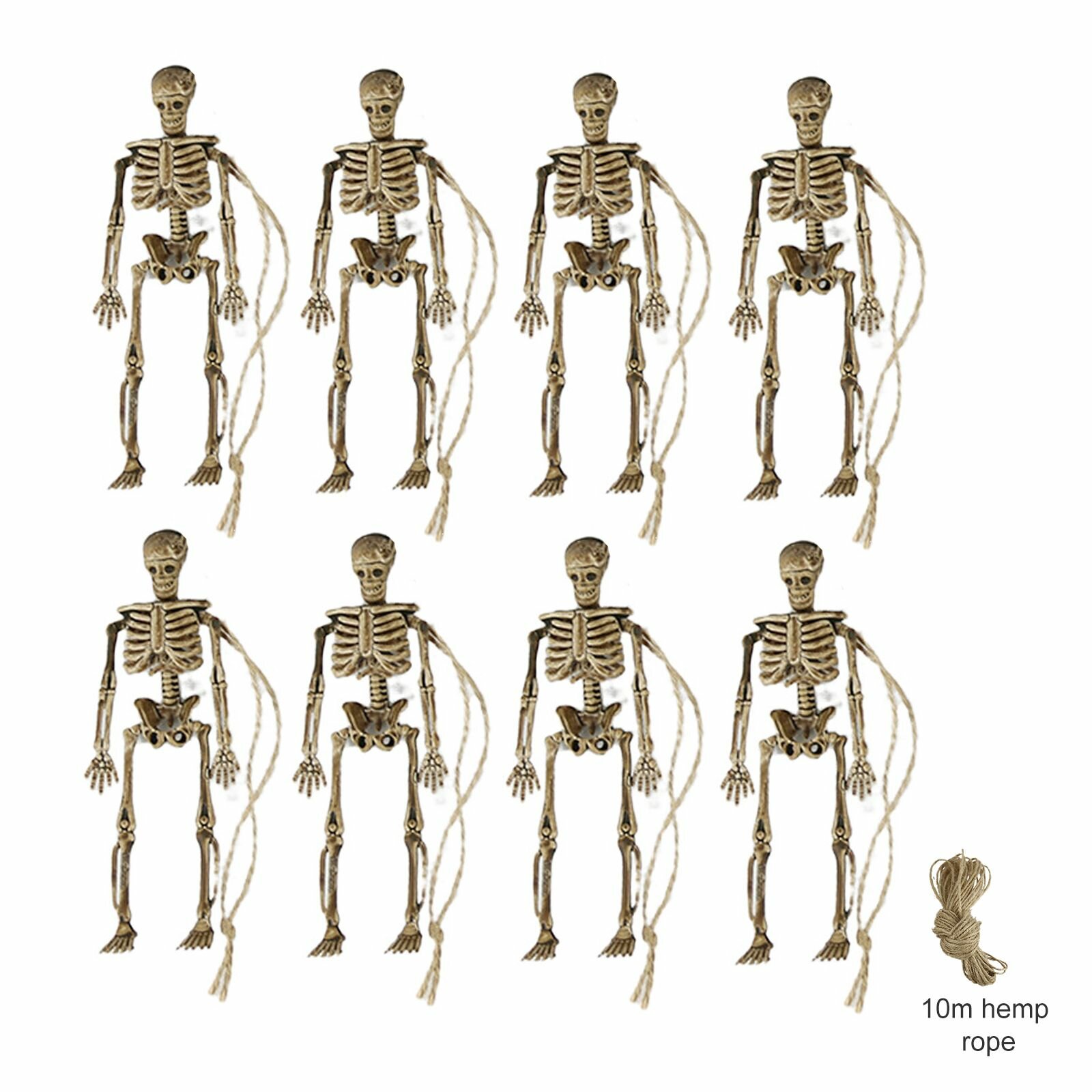 Украшения для Хэллоуина, 8 шт, набор реквизита для скелетов, DIY череп, человеческий скелет, декор для Хэллоуина, принадлежности для трюков