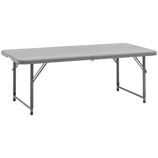 Стол складной Stool Group 122*61*74см с регулировкой высоты - чемодан, серый (stУТ000040164)