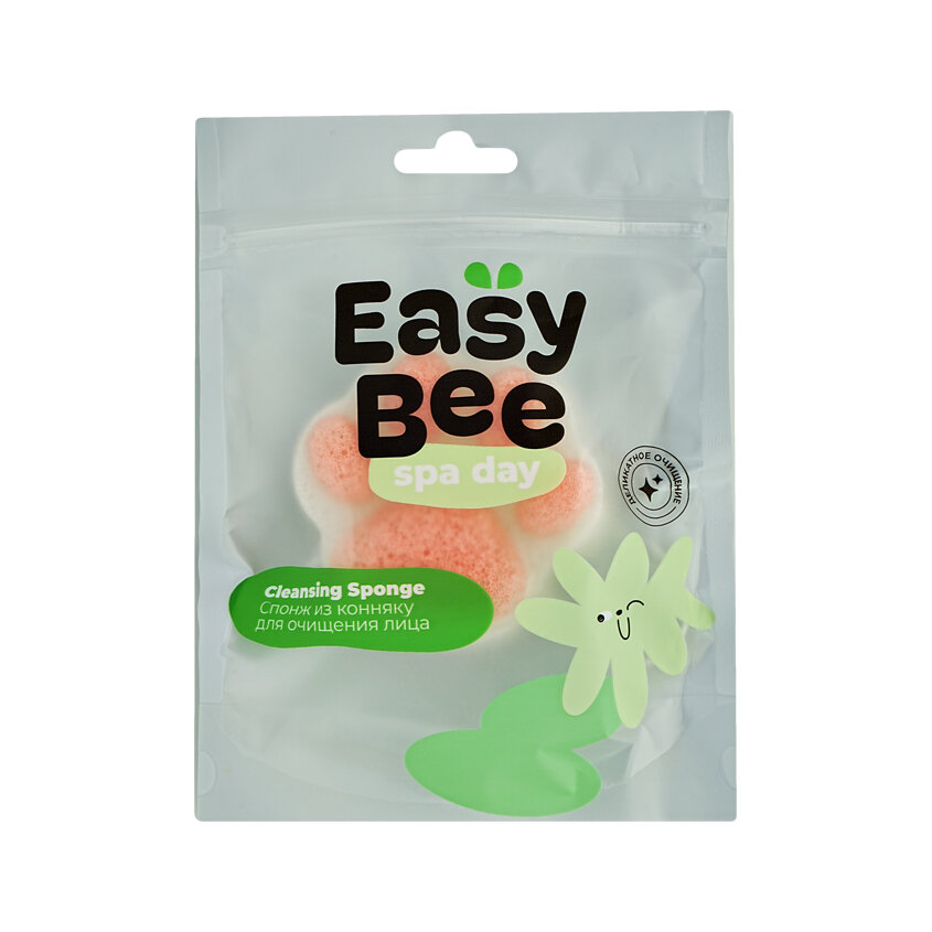 Спонж из конняку EASYBEE SPA DAY кошачья лапка