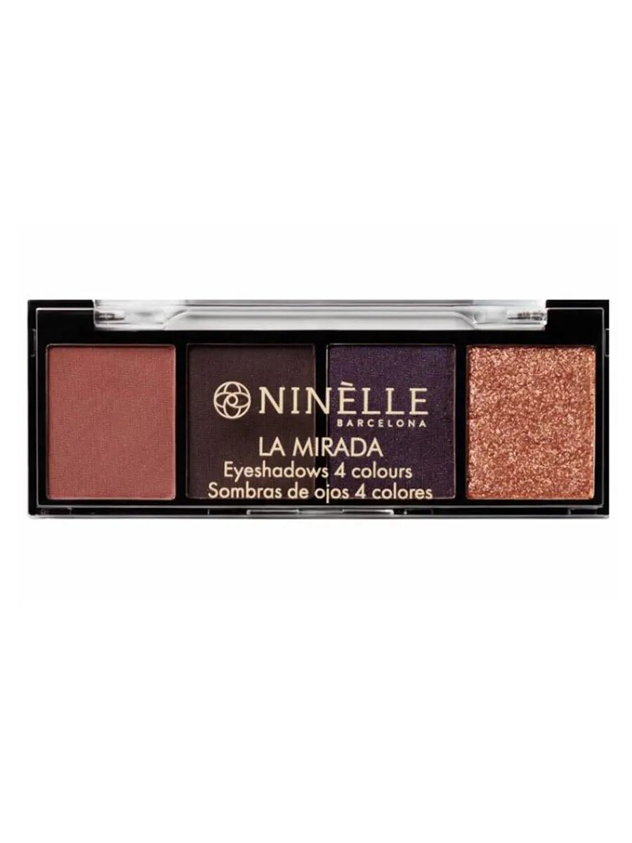 Ninelle Тени для век 4 оттенка La Mirada тон 503 розово-фиолетовый