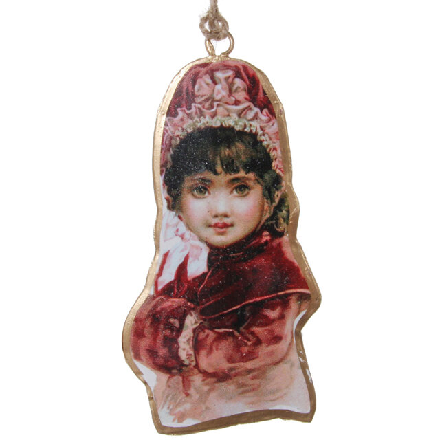 Металлическая елочная игрушка Парижская модница 12 см, ShiShi (ШиШи), 45207