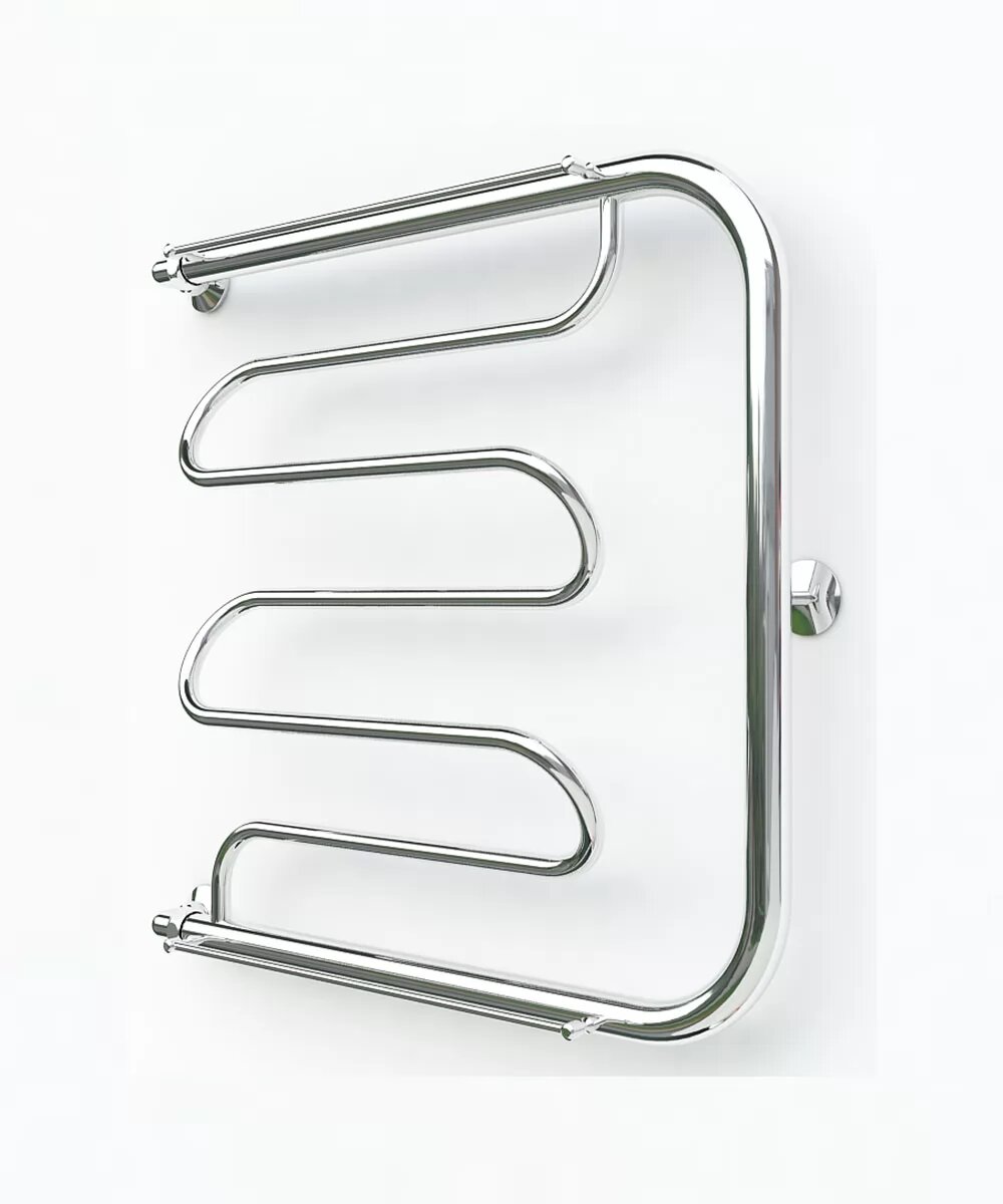 Водяной полотенцесушитель из нержавеющей стали с полочками Ganzer ПМ-2 50х50