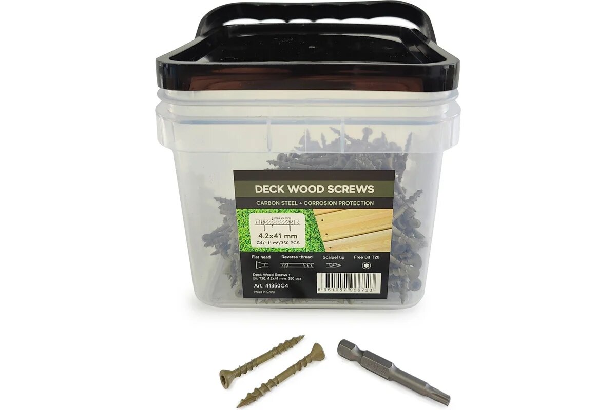 Camo Deck Wood Screws 41x4,2 мм C4 T20 350 шт антикорроз. покрытие для террас и фасадов