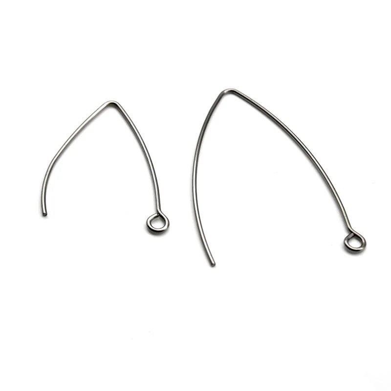 50 шт. Крючков для серег из нержавеющей стали Z1344 Серый, 0.8x40mm, steel