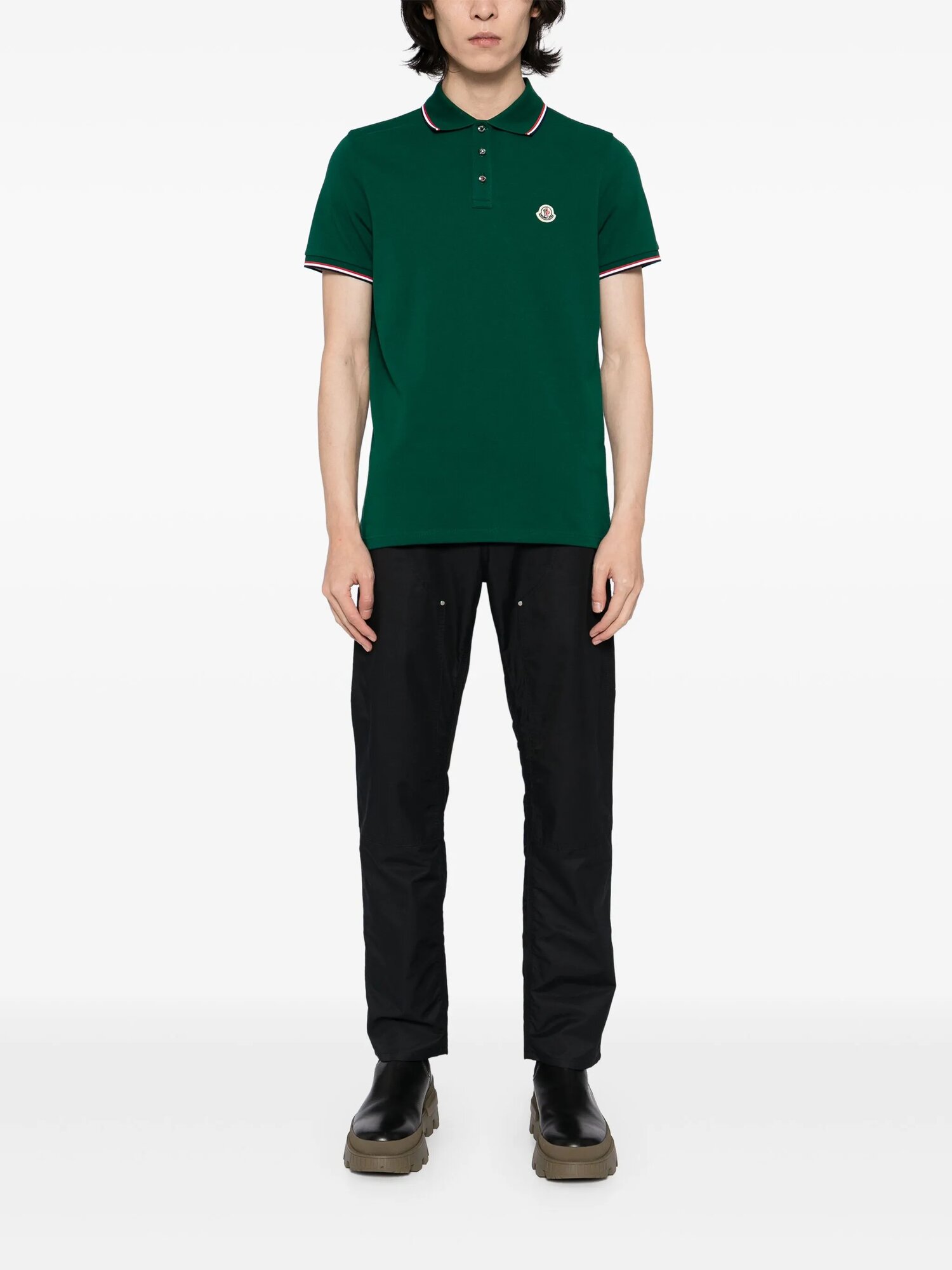 Рубашка Moncler, размер S, green — фото 1