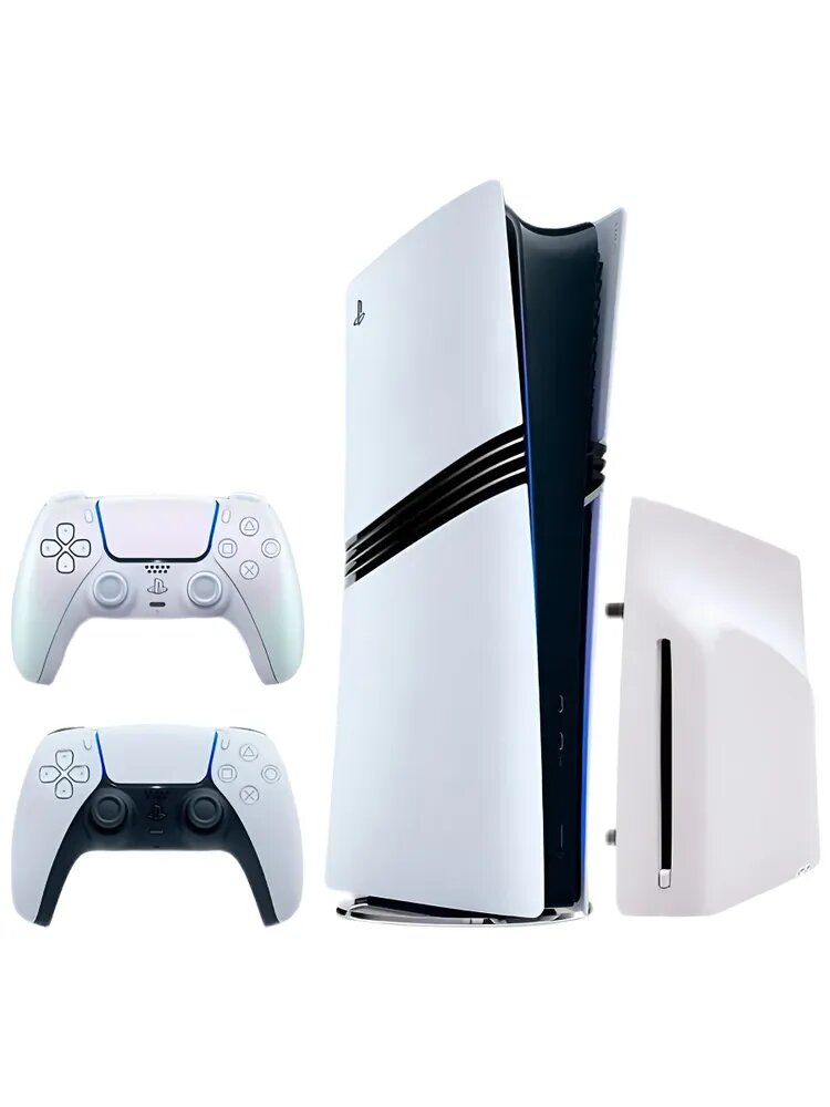 Sony PlayStation 5 Pro Digital Edition 2ТБ + Дисковод + Второй жемчужный хром геймпад, Переходник РФ в подарок