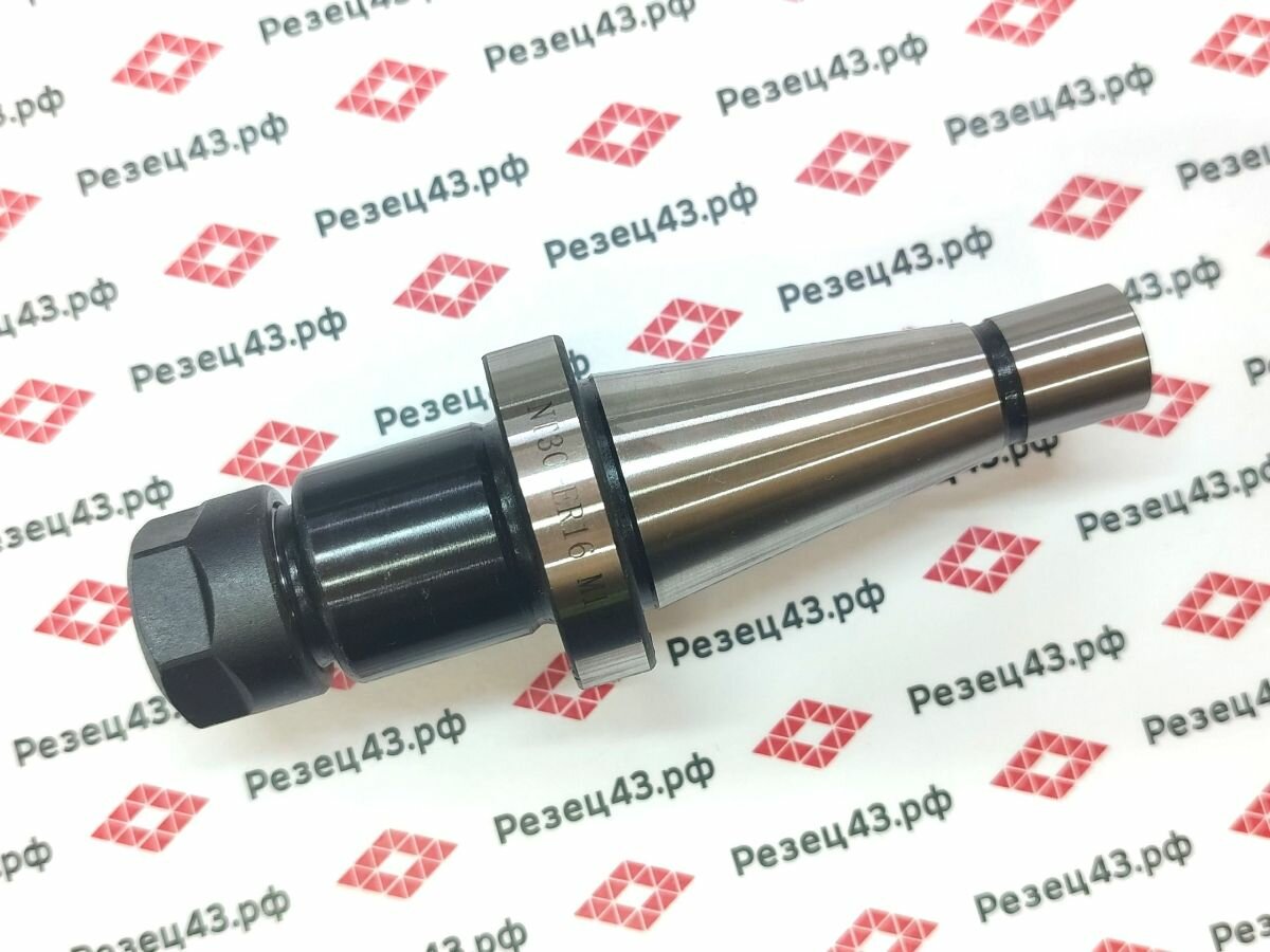 Цанговый патрон NT30 для цанг ER16 под штревель, шпильку, вылет 40 мм NT30-ER16-40