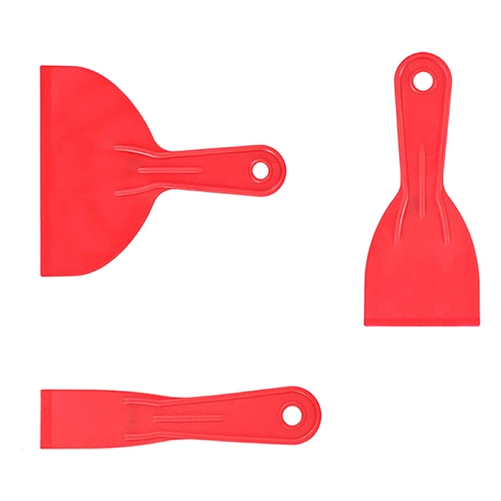 Набор из 3 пластиковых шпателей для обоев и текстур