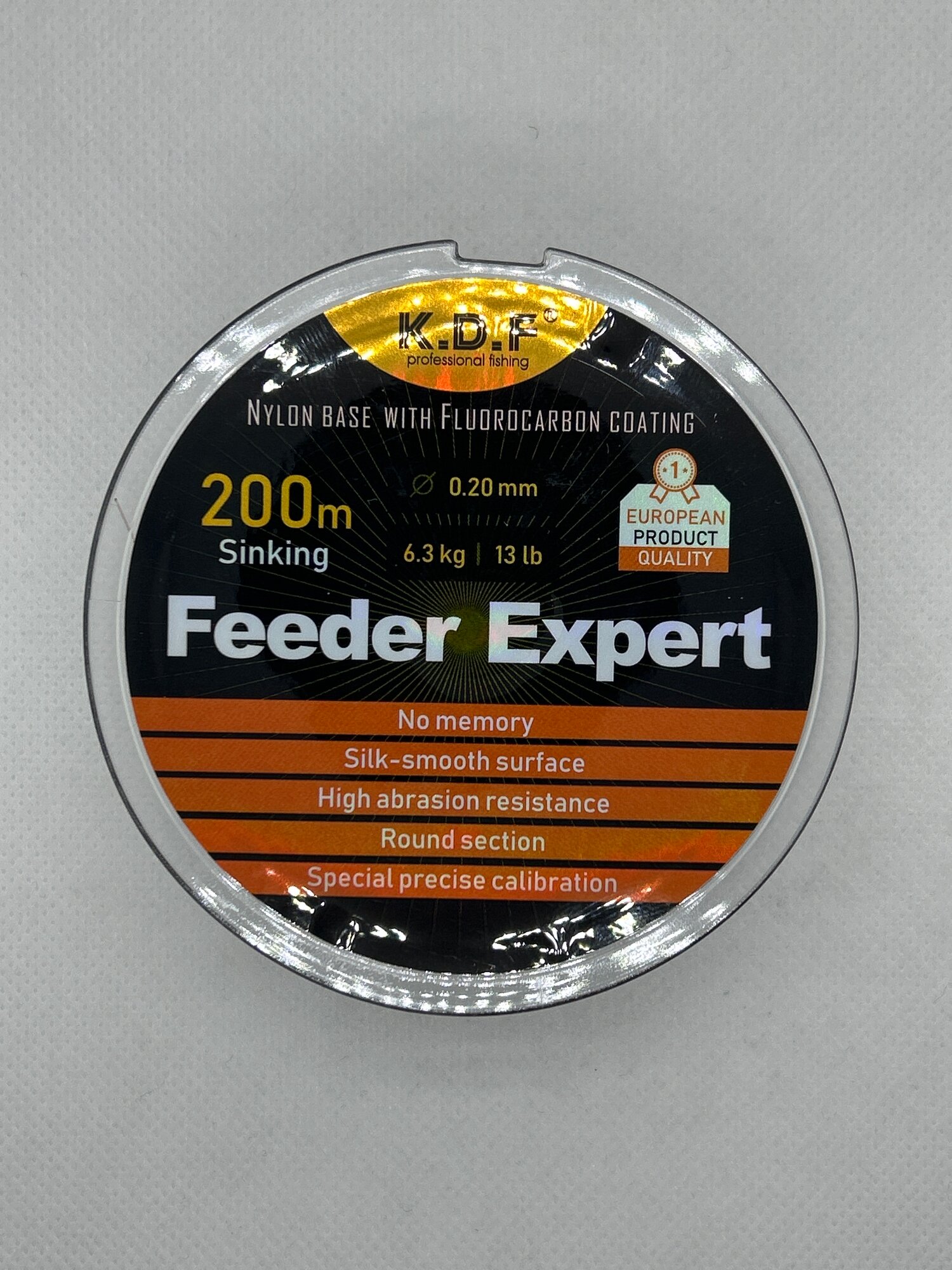 Леска с покрытием флюорокарбона KDF Feeder Expert 0,20 мм 200 м