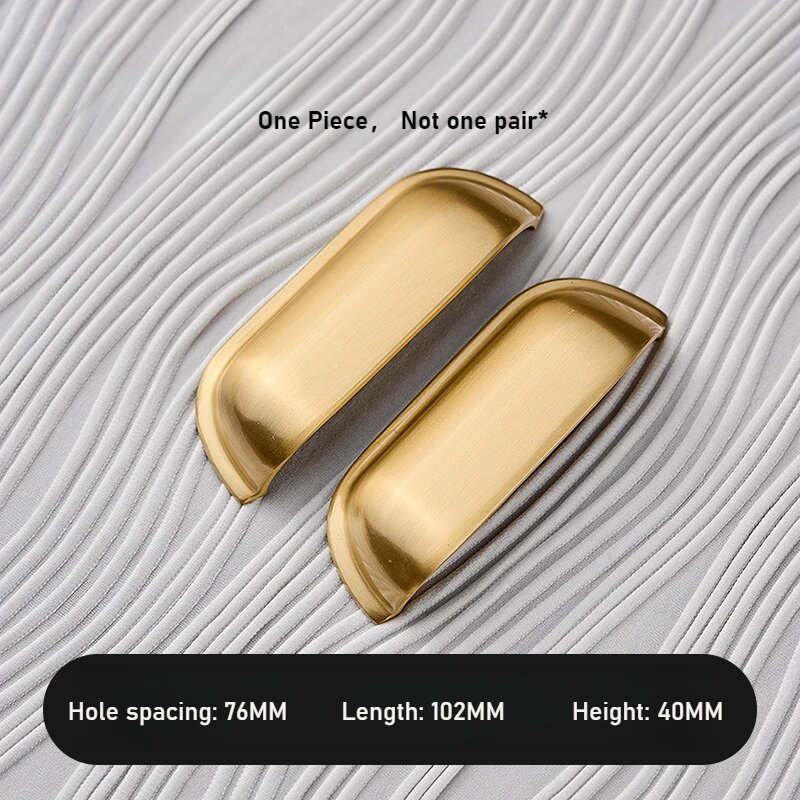 Ручка TINYHOB Золотая ракушка из латуни C-8152 -SB-76MM