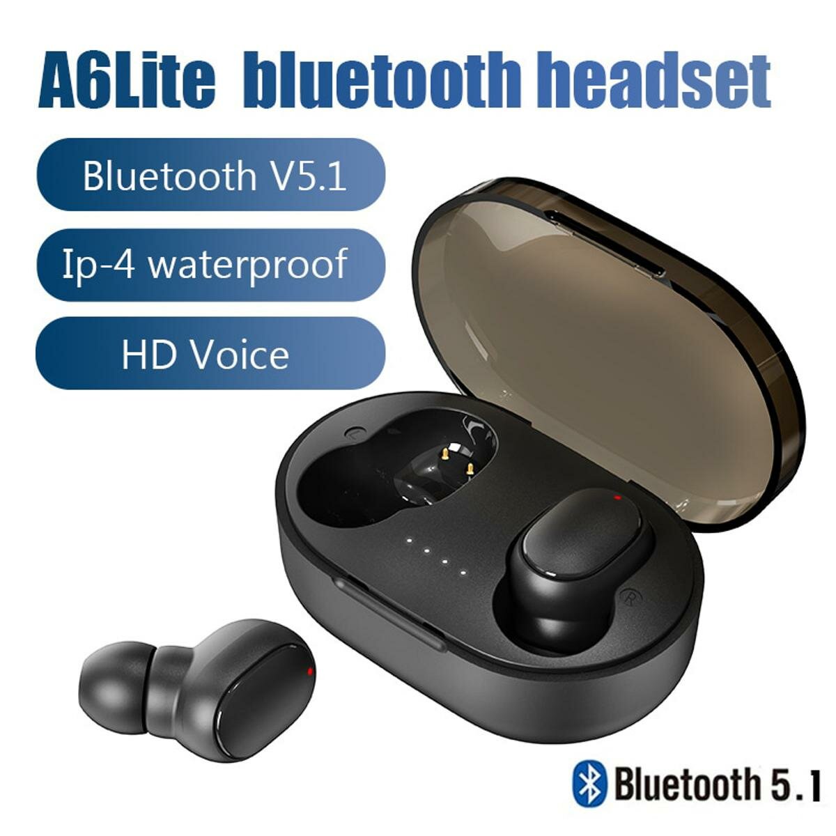 A6R TWS Bluetooth 5.1 наушники сенсорное управление беспроводные наушники с микрофоном спортивные водонепроницаемые бесп