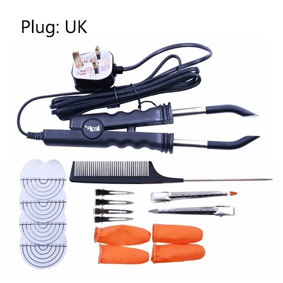 WASIG Термоутюг для наращивания волос, черный UK