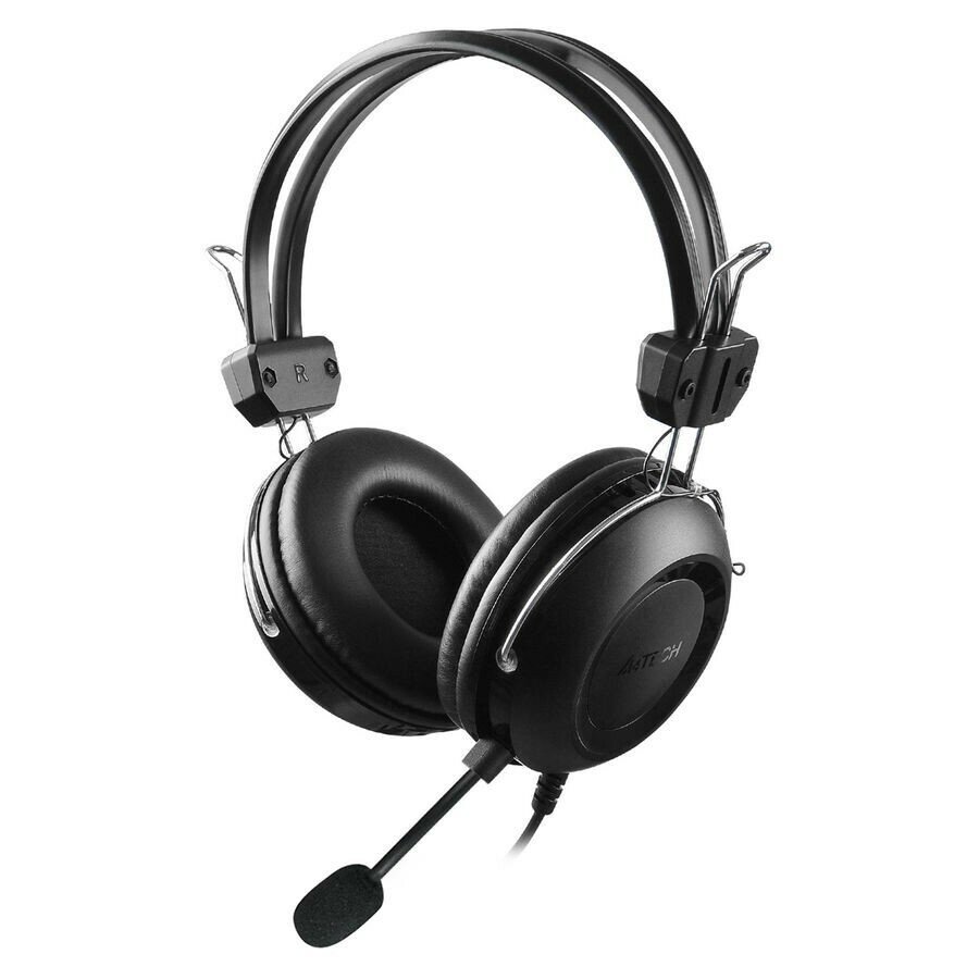 A4Tech Наушники A4 HU - 35 черный 2м накладные USB оголовье