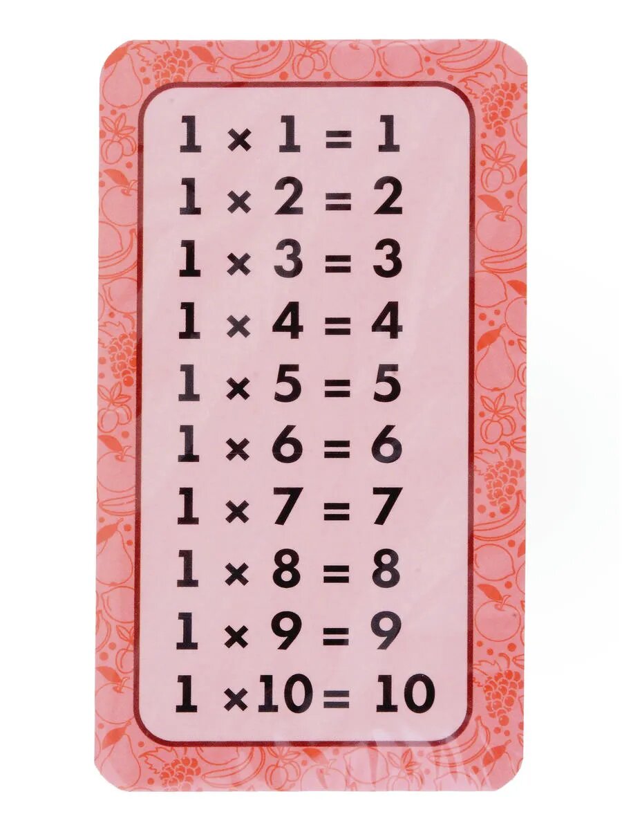 Обучающие карточки "Таблица умножения" (10 карточек)