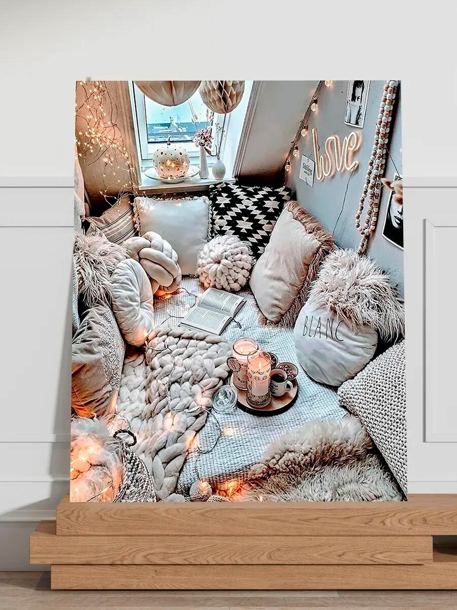 Картина "Зимняя эстетика", галерейная 30х40см 1шт.