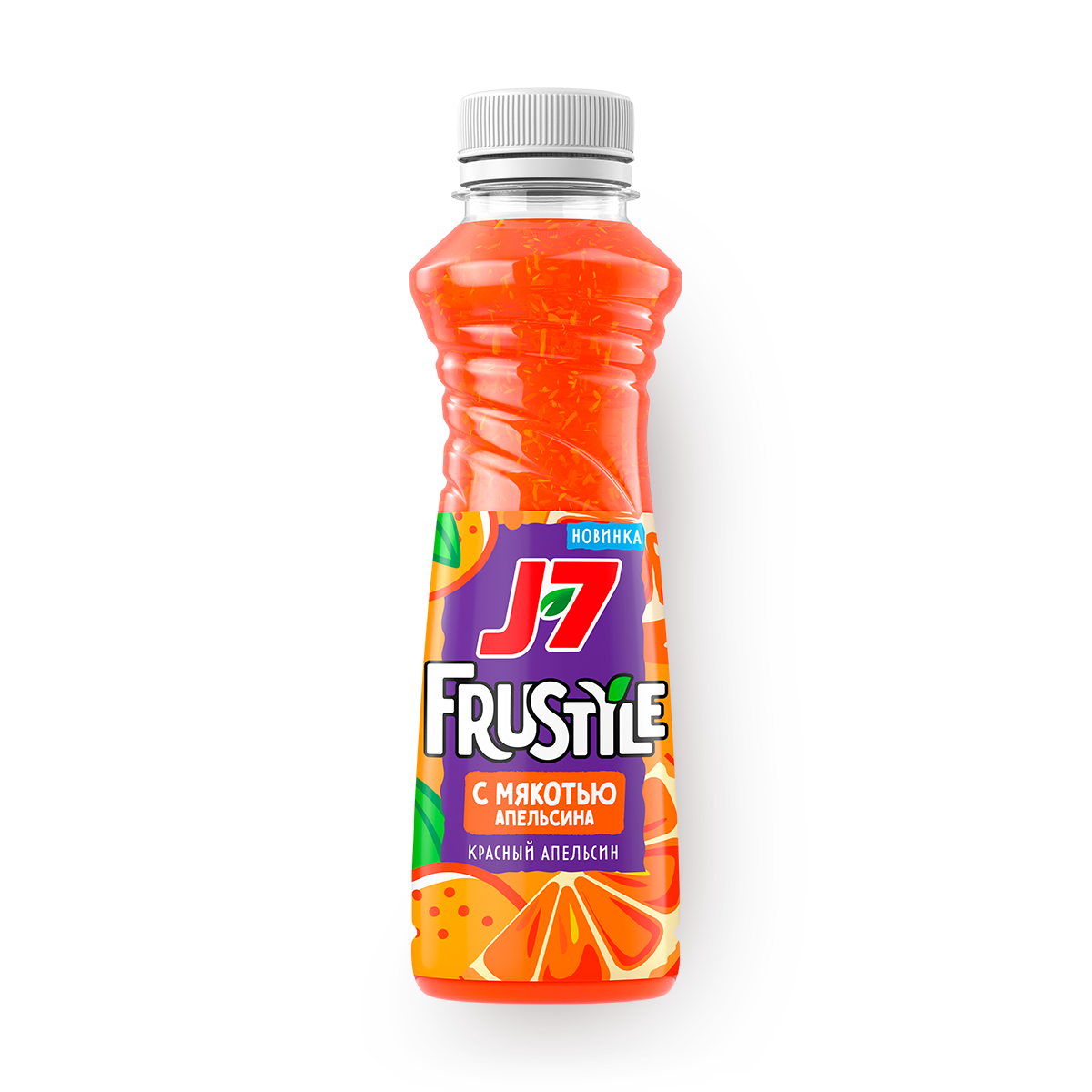 Напиток J7 Frustyle, сокосодержащий, красный апельсин, 385 мл