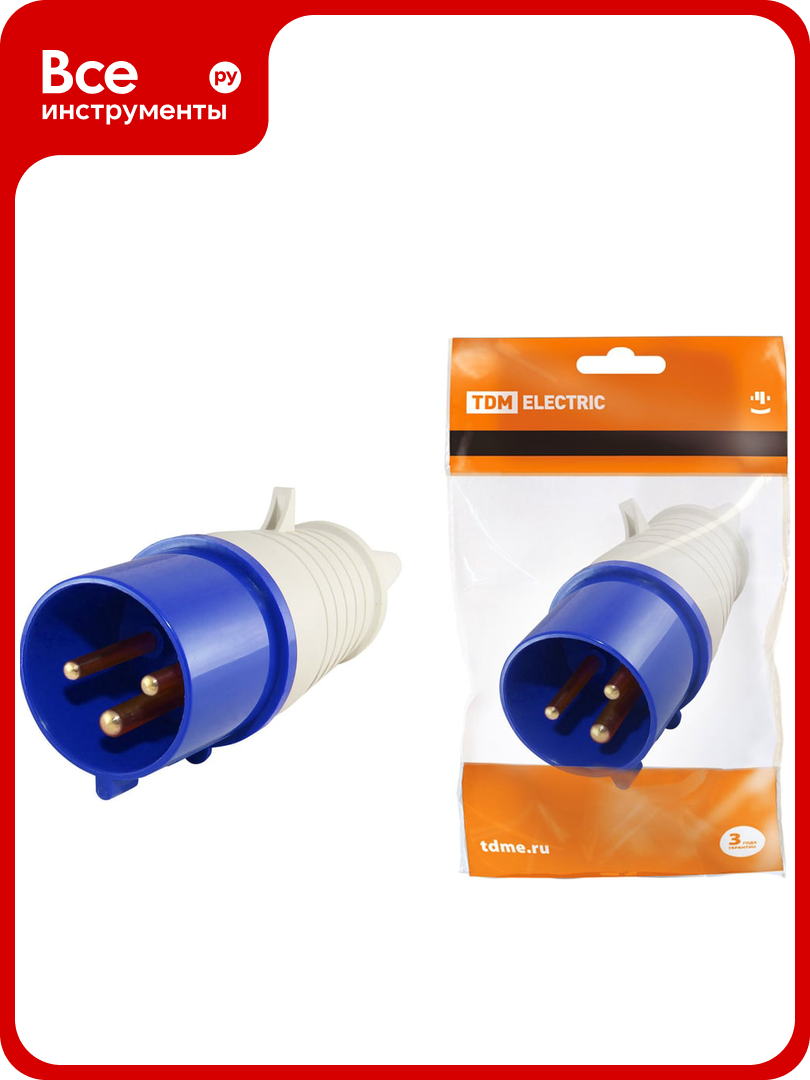 Вилка 023 TDM ELECTRIC SQ0601-0004