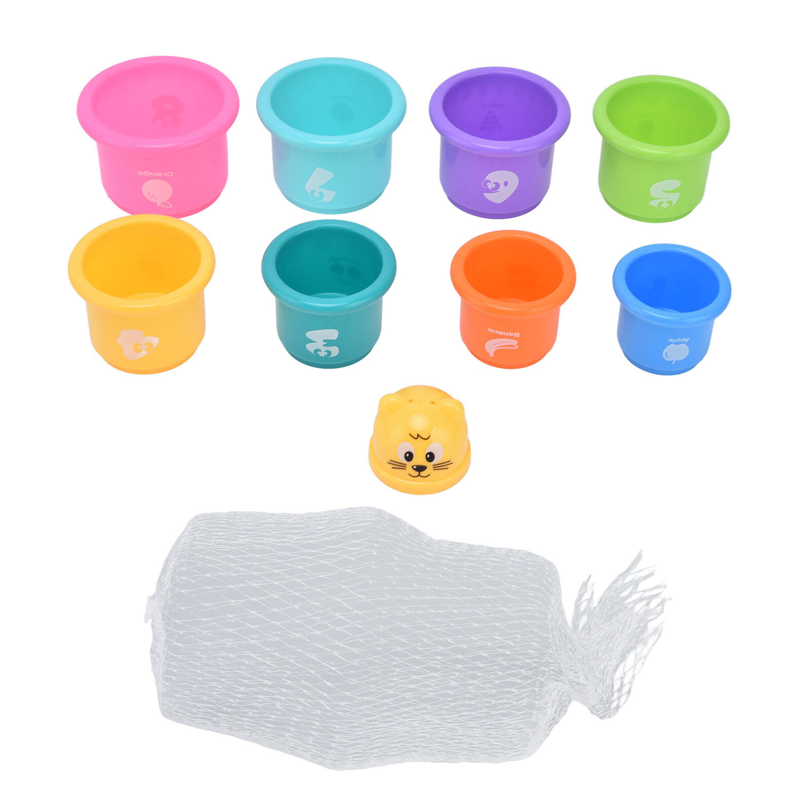 Детские стаканчики для складывания с цифрами и фруктами, игрушка для ванны, подарок для малышей от 6 месяцев