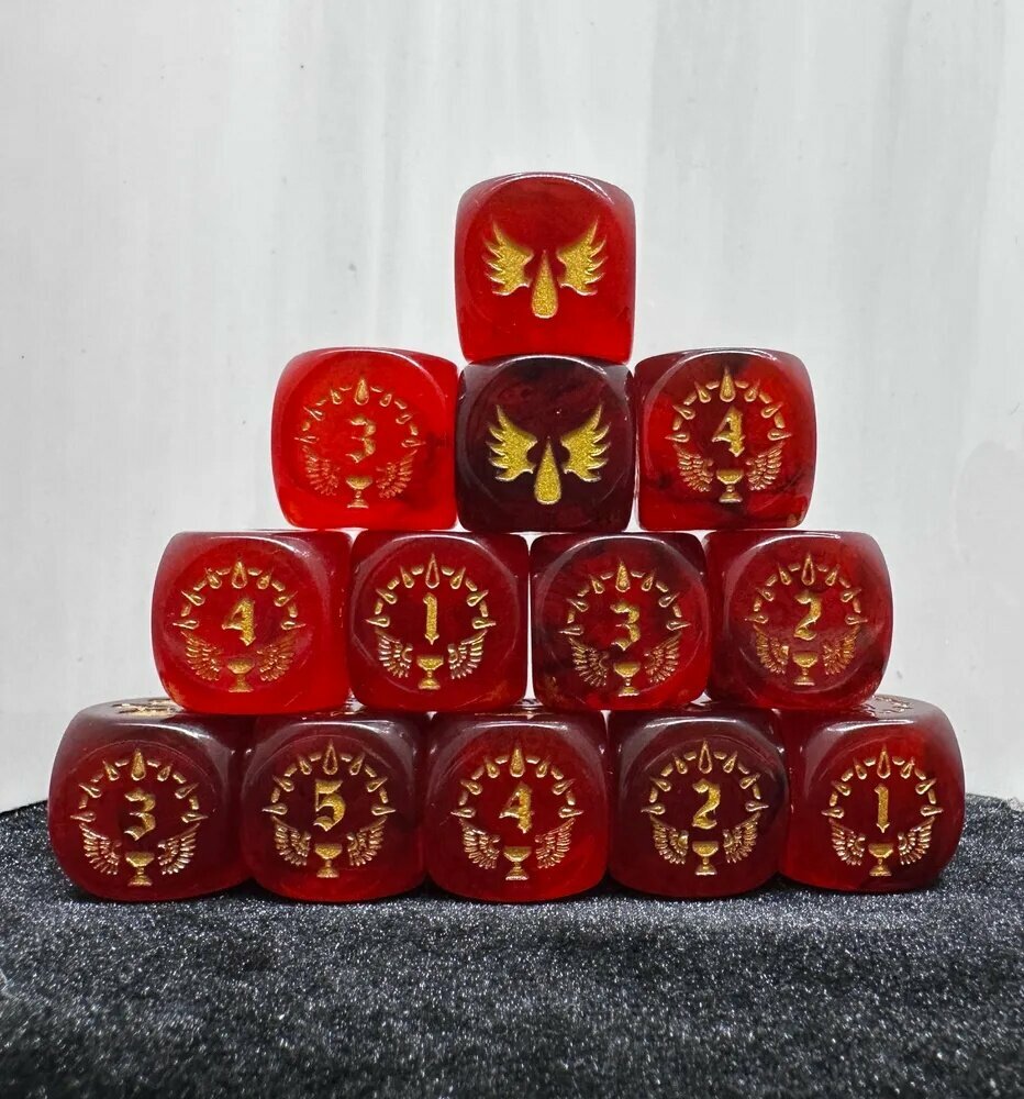 Dice D6 Warhammer Blood Angels. Заготовка для создания кубика фракции Кровавые Ангелы.