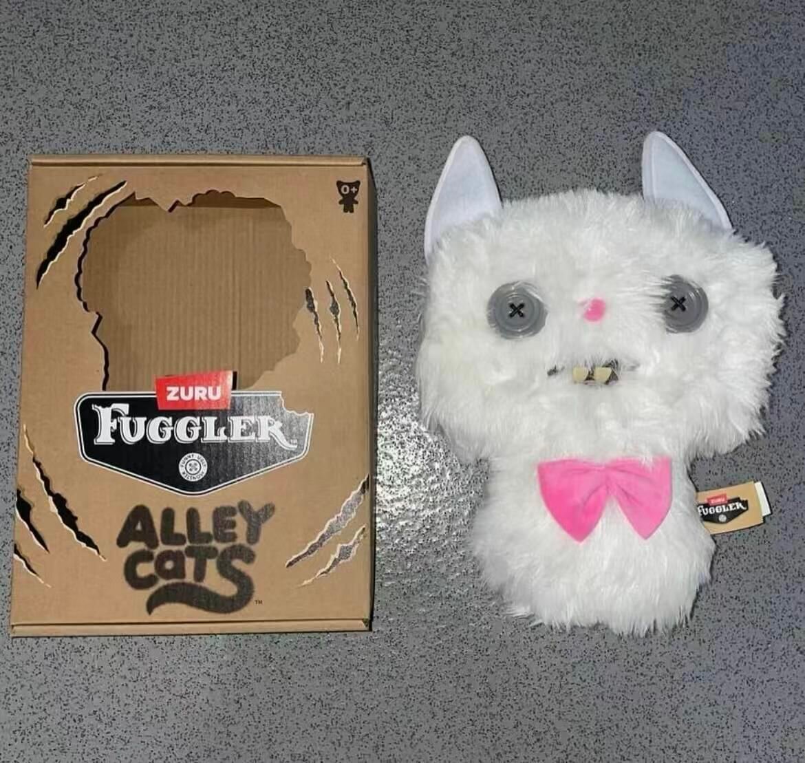 Плюшевая игрушка Fuggler "Пушистый котёнок", хлопок, 17.2 см, белый