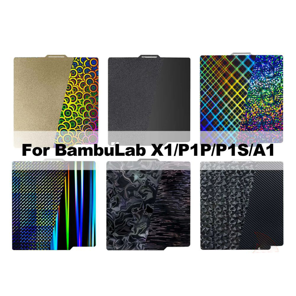 Пластина для сборки PEO Bambulab P1s, лист пружинной стали, лист PEi 257x257, пластина для сборки P1s Bamboo Lab Bambulabs X1 Carbon X1 A1 H1H