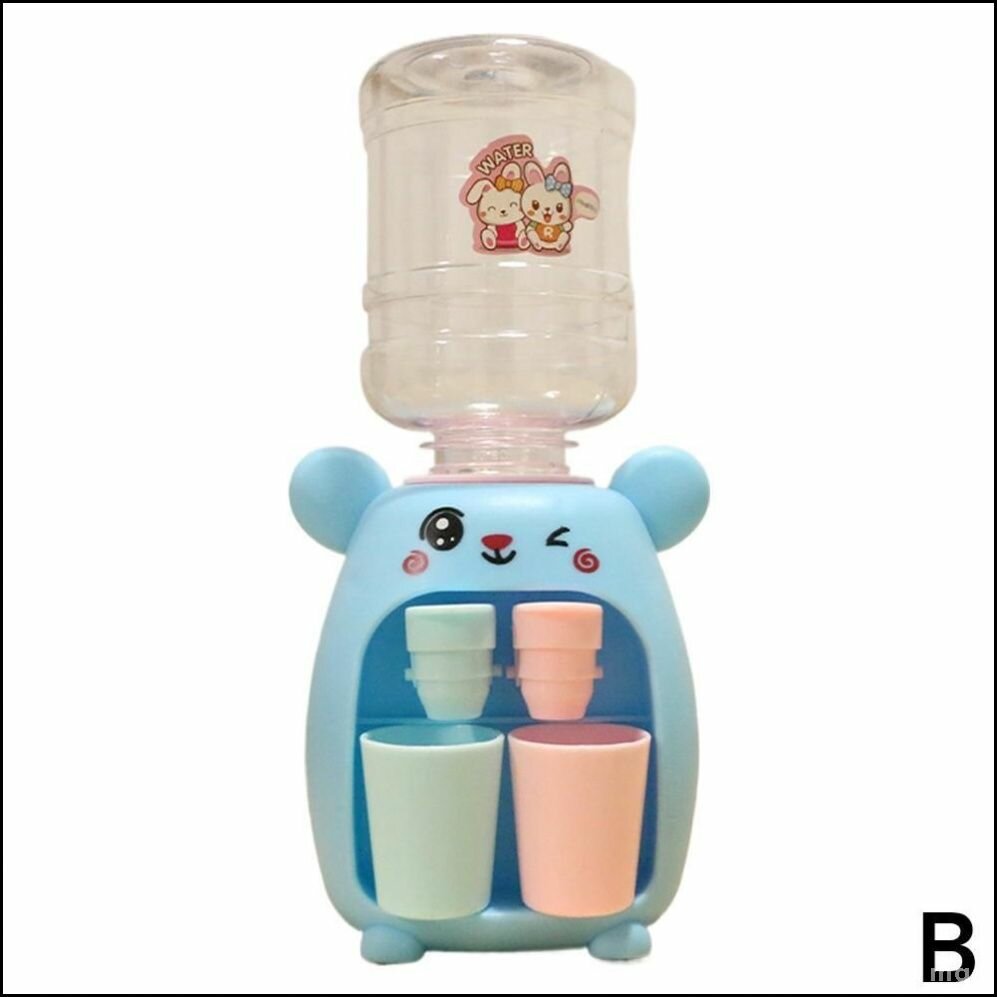 Кулер для воды детский настольный зайчик розовый, мини-диспенсер для ребёнка