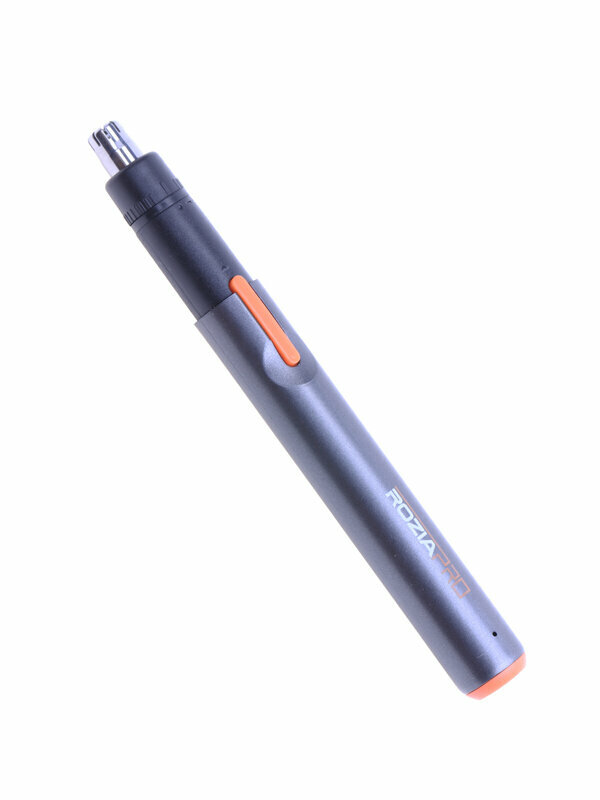 Триммер Rozia, для носа и ушей, чёрный, быстрая зарядка, кабель USB, щеточка в комплекте