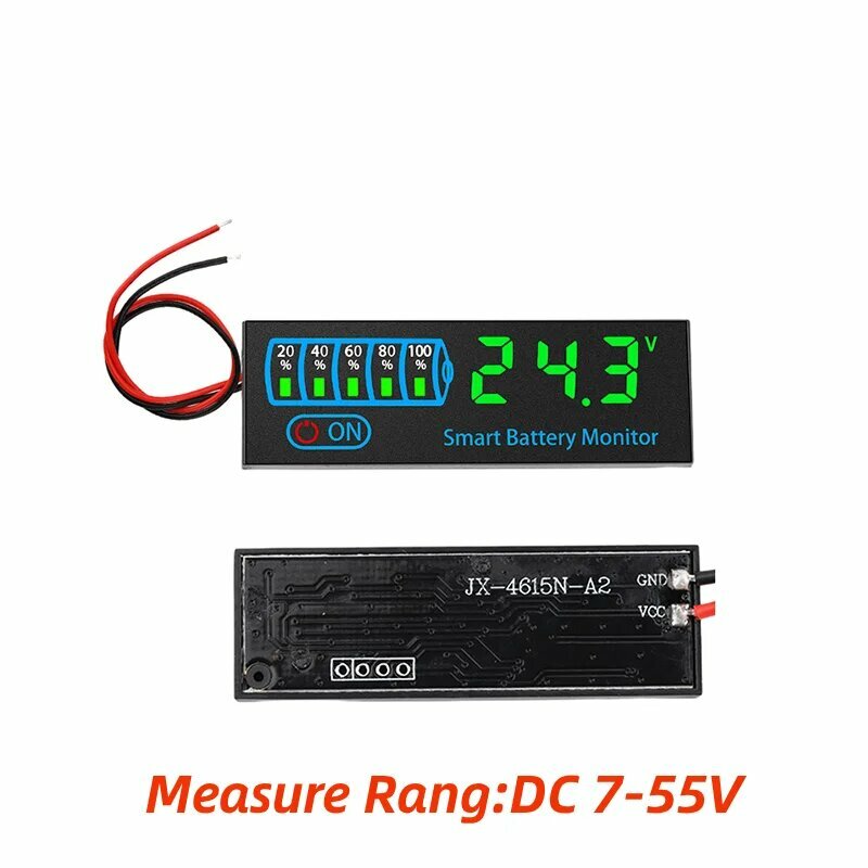 Вольтметр 7-55В Smart Battery Monitor Green
