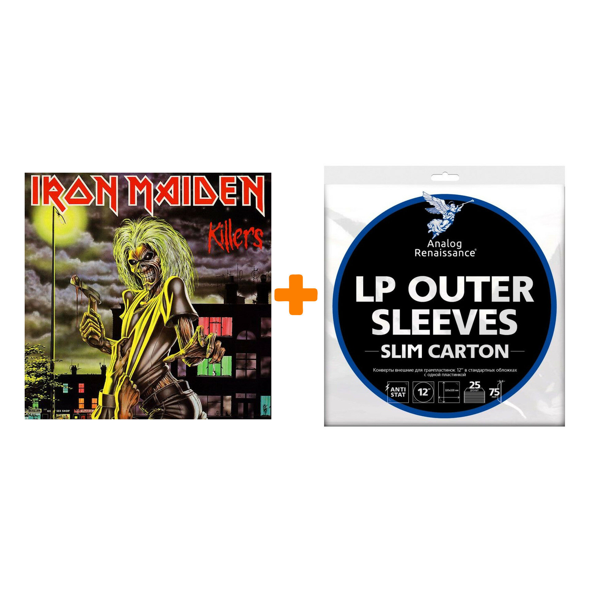 Iron Maiden Killers 2024 Reissue LP + Конверт внешний 12" Slim Carton 25шт