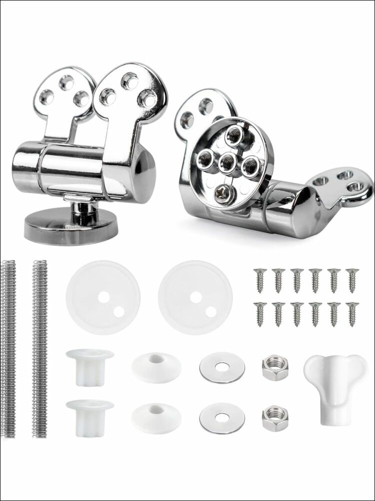 Петля для сиденья унитаза, фитинги с мягким закрыванием из цинкового сплава, сменная петля с фурнитурой и запасными частями, для большинства деревянных сидений