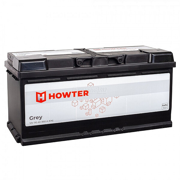 HOWTER Grey 110R 850A ОП (394x175x190) 110 Ач 353x175x190