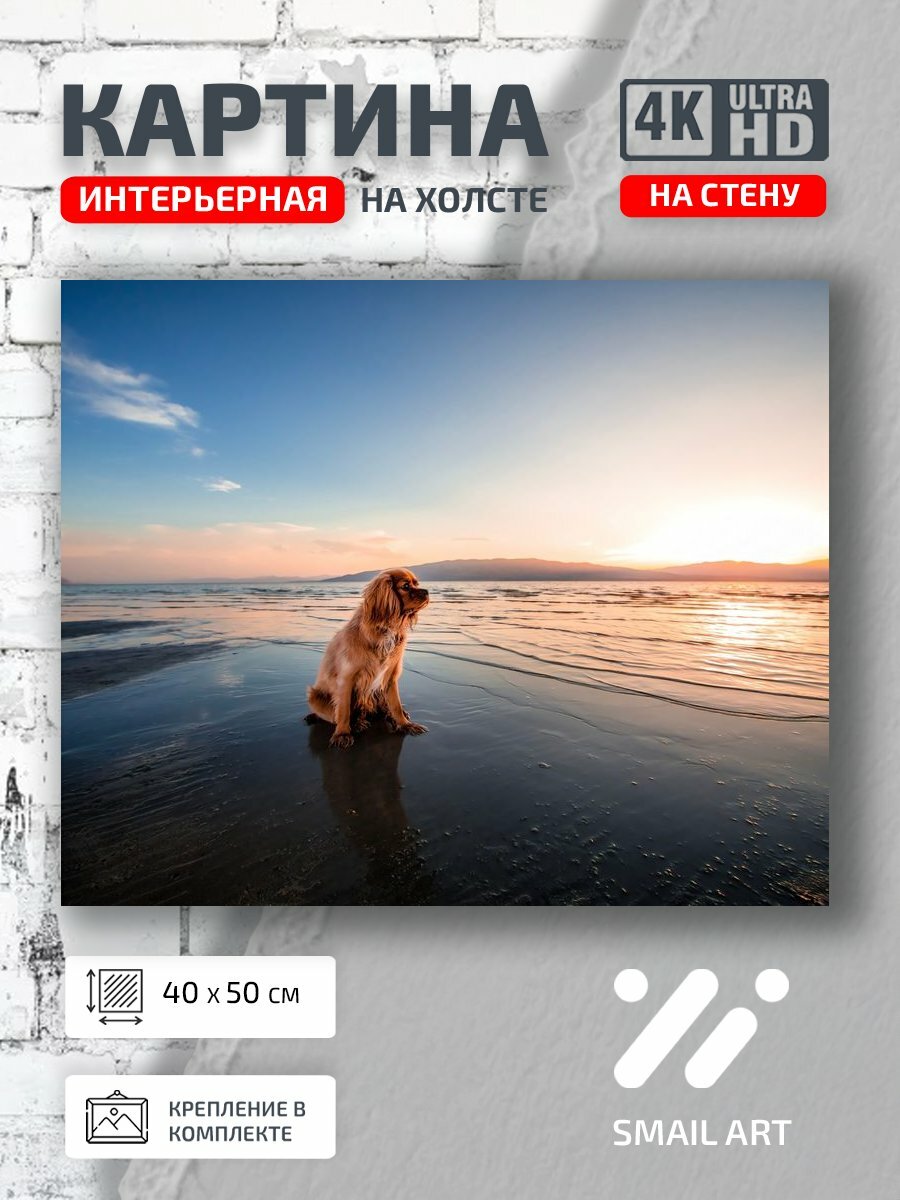 Картина на холсте интерьерная 40 на 50 на стену Закат Mood для студии атмосфера интерьер
