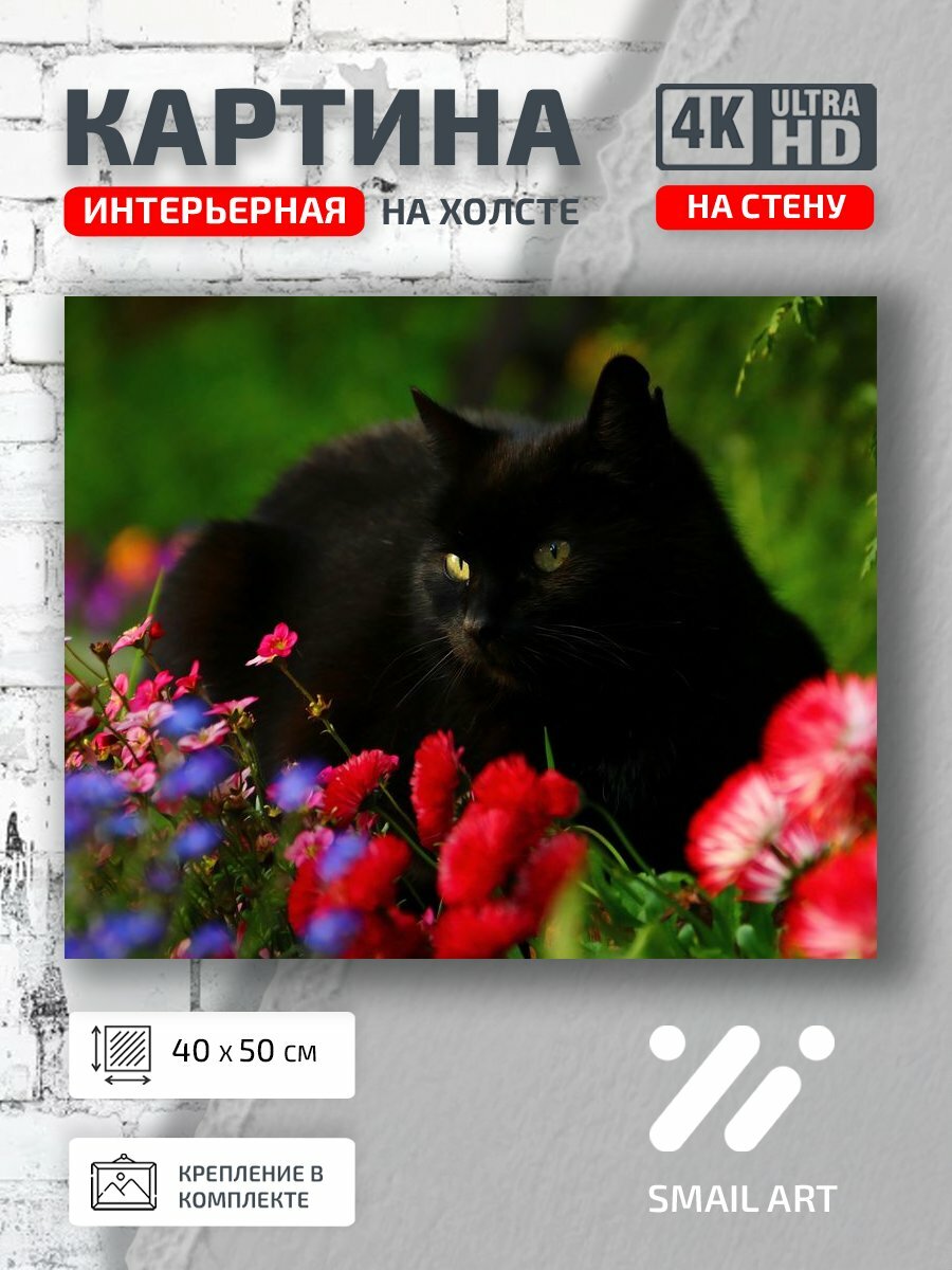 Картина на холсте интерьерная 40 на 50 на стену Трава Animal для гостиной animal style