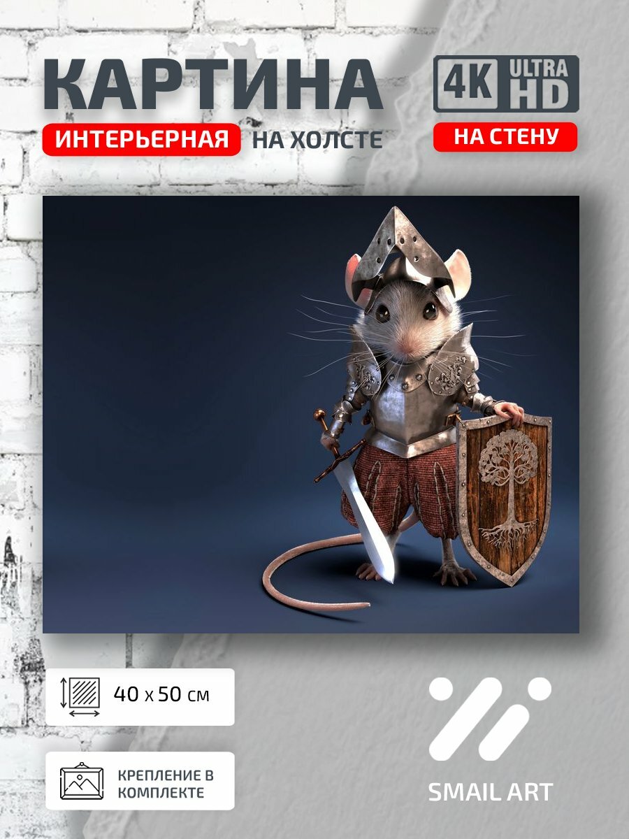 Картина на холсте интерьерная 40 на 50 на стену Меч Fantasy для киномана фэнтези интерьер