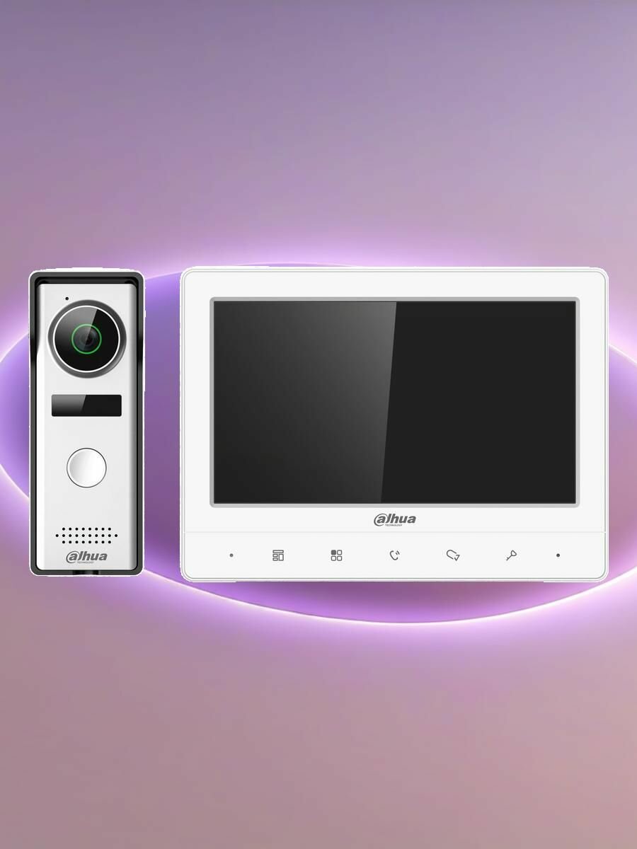 Dahua видеодомофон 7" ЖК-экран, 1024*600 DHI-KTA02 Аналоговый белый