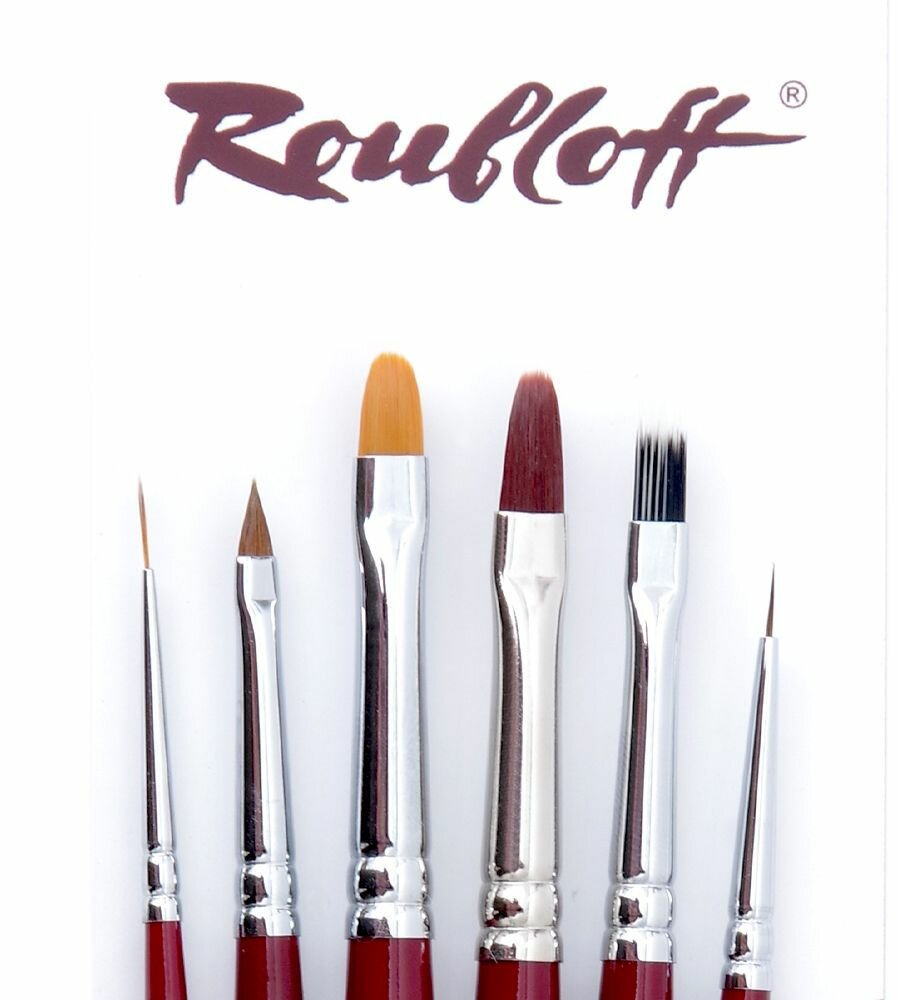 Roubloff Набор кистей для дизайна ногтей №1/ Базовый набор кистей nail-мастера