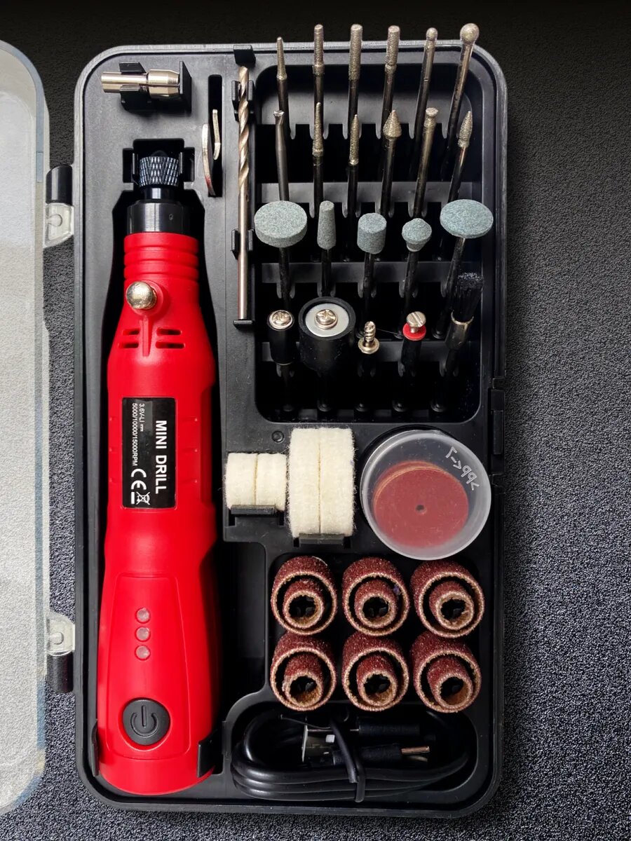 Мини-радиогравировальный станок, 5000-15000 об/мин, комплект, 3-ступенчатая регулировка