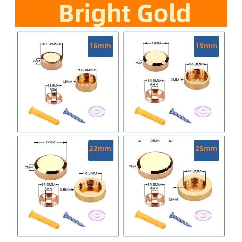 Крепежные гвозди Bright Gold 16mm, 4 шт.