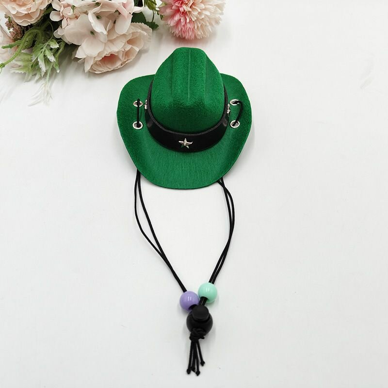 Ковбойская шляпа для питомцев Стильная мини-шляпа в западном стиле для собак и кошек