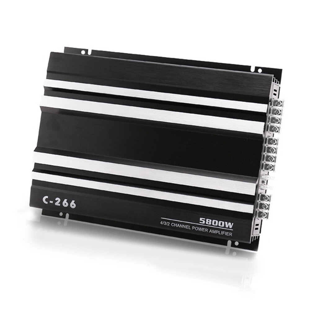 4-канальный усилитель для автомобильной аудиосистемы класса AB 5800W, мощный автомобильный стереоусилитель из алюминиевого сплава для сабвуфера, подходит для грузовиков и внедорожников.