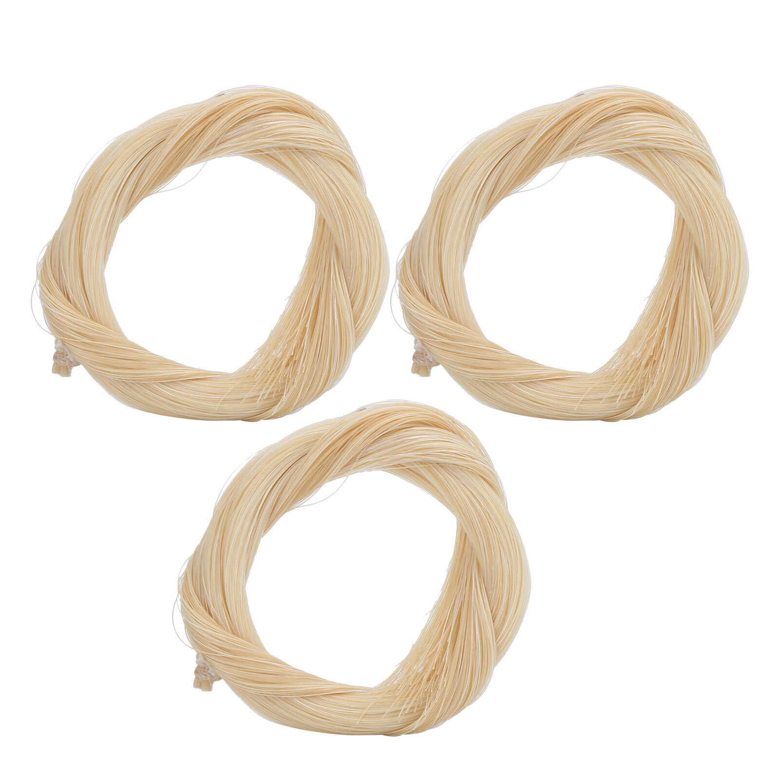 3Pcs Horse Hair for Violin Natural White Replacement Musical Accessories Viola/Cello