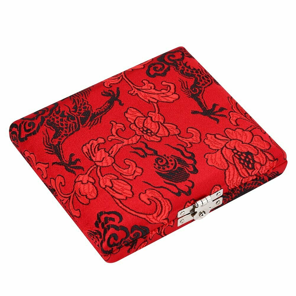 Деревянный шёлковый чехол для хранения 6 тростей для гобоя, красный