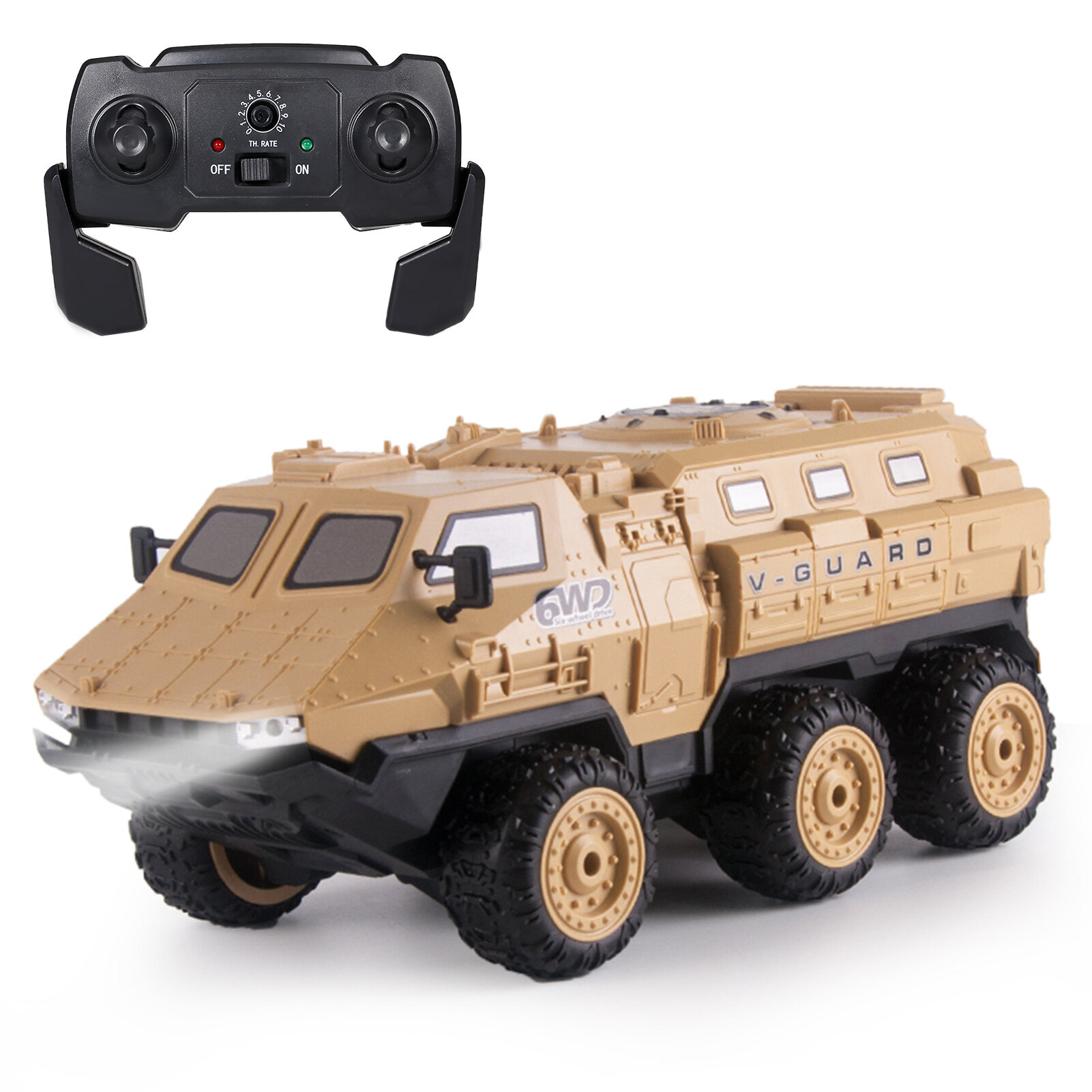 9510E Модельная машина радиоуправляемая 1:16 6WD 2.4GHz Армейский грузовик Скорость 30 км/ч RTR Подарок для взрослых Детей Мальчиков Army green Desert yellow
