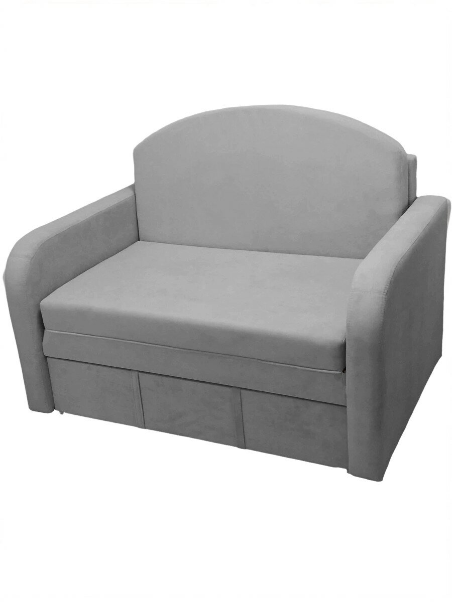 Раскладной диван-кровать StylChairs Соня, обивка: велюр, цвет: светло-серый