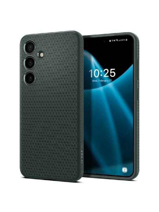 Чехол SPIGEN для Samsung Galaxy S24, Liquid Air, ACS07348, противоударный, с защитой камеры, зеленый