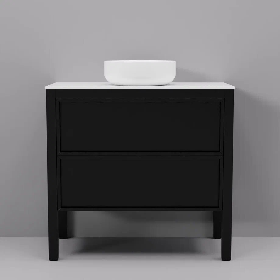 Тумба с раковиной ArtDecco Elisa 90 см AES09F78S300 напольная, черный дуб