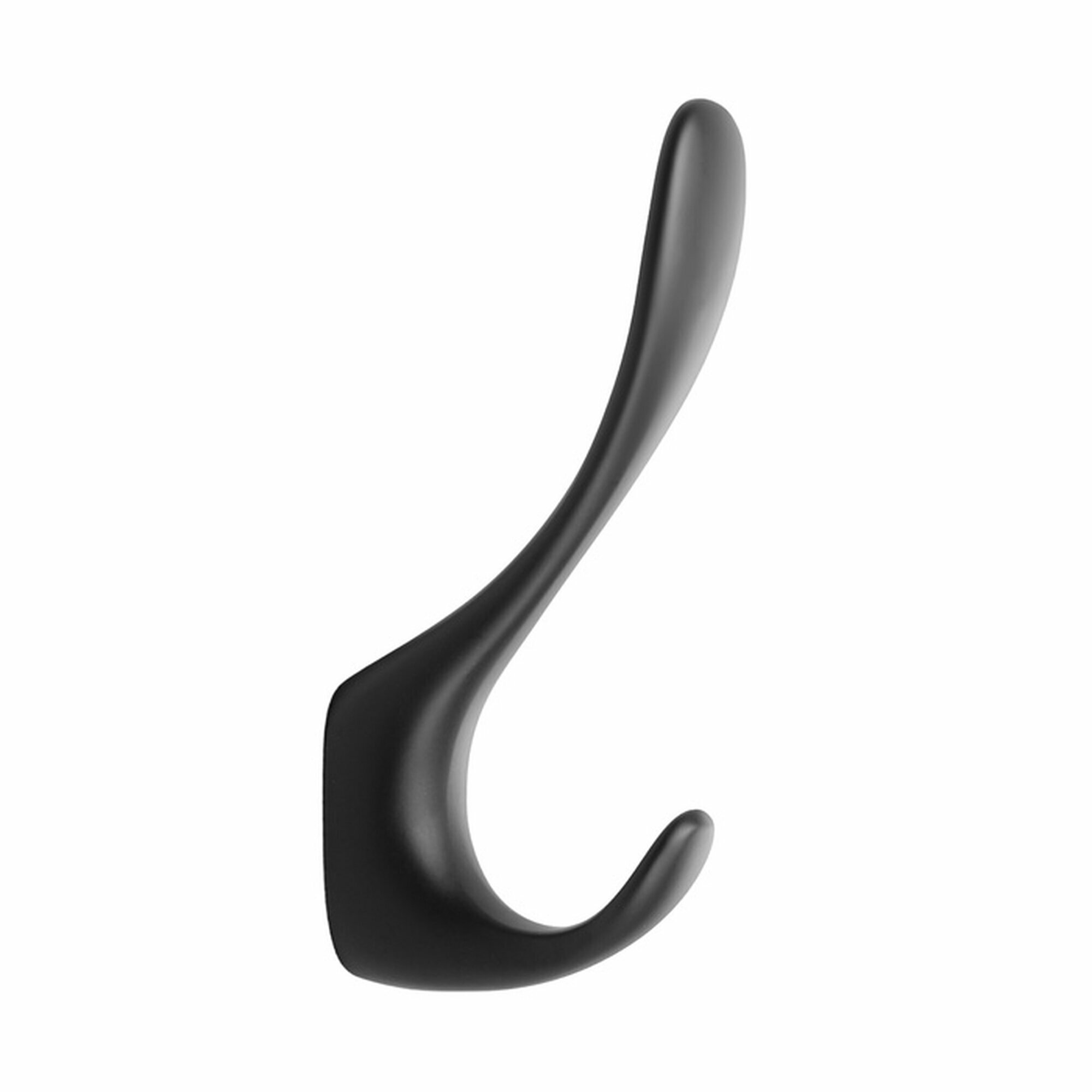Крючок мебельный CAPPIO HEEL, двухрожковый, цвет черный 10526881