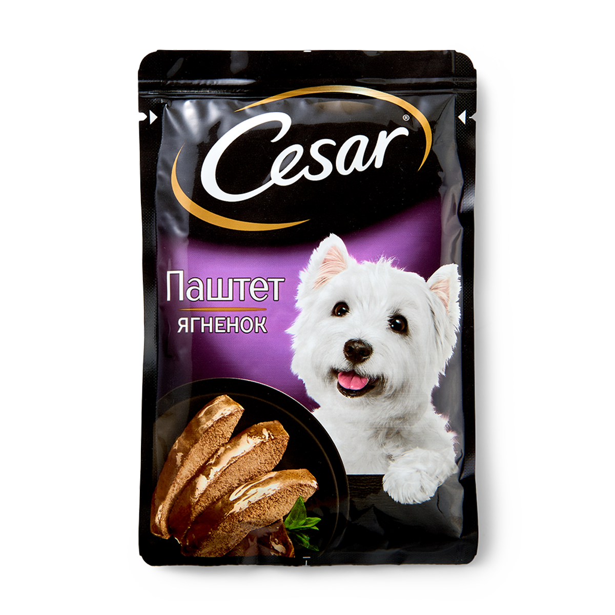 Влажный корм Cesar "Ягненок", для взрослых собак, паштет, 80 г