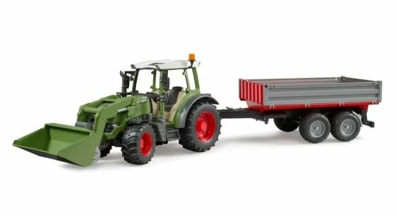 Игрушка Bruder Fendt Vario 211 с фронтальным погрузчиком и прицепом