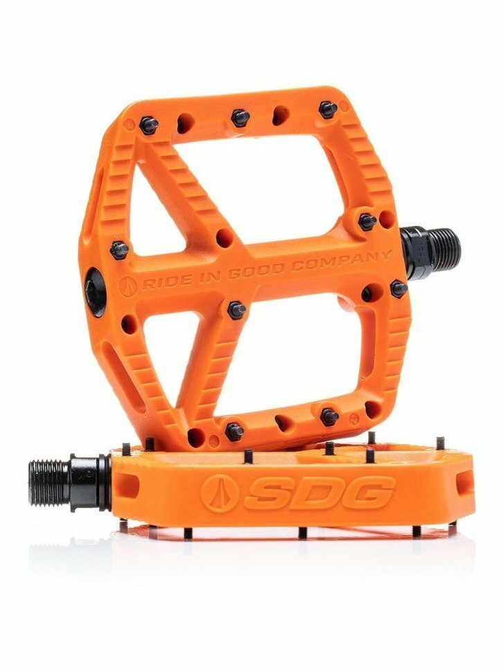 Педали SDG Composite Orange (00032DS) широкие топталки для велосипеда